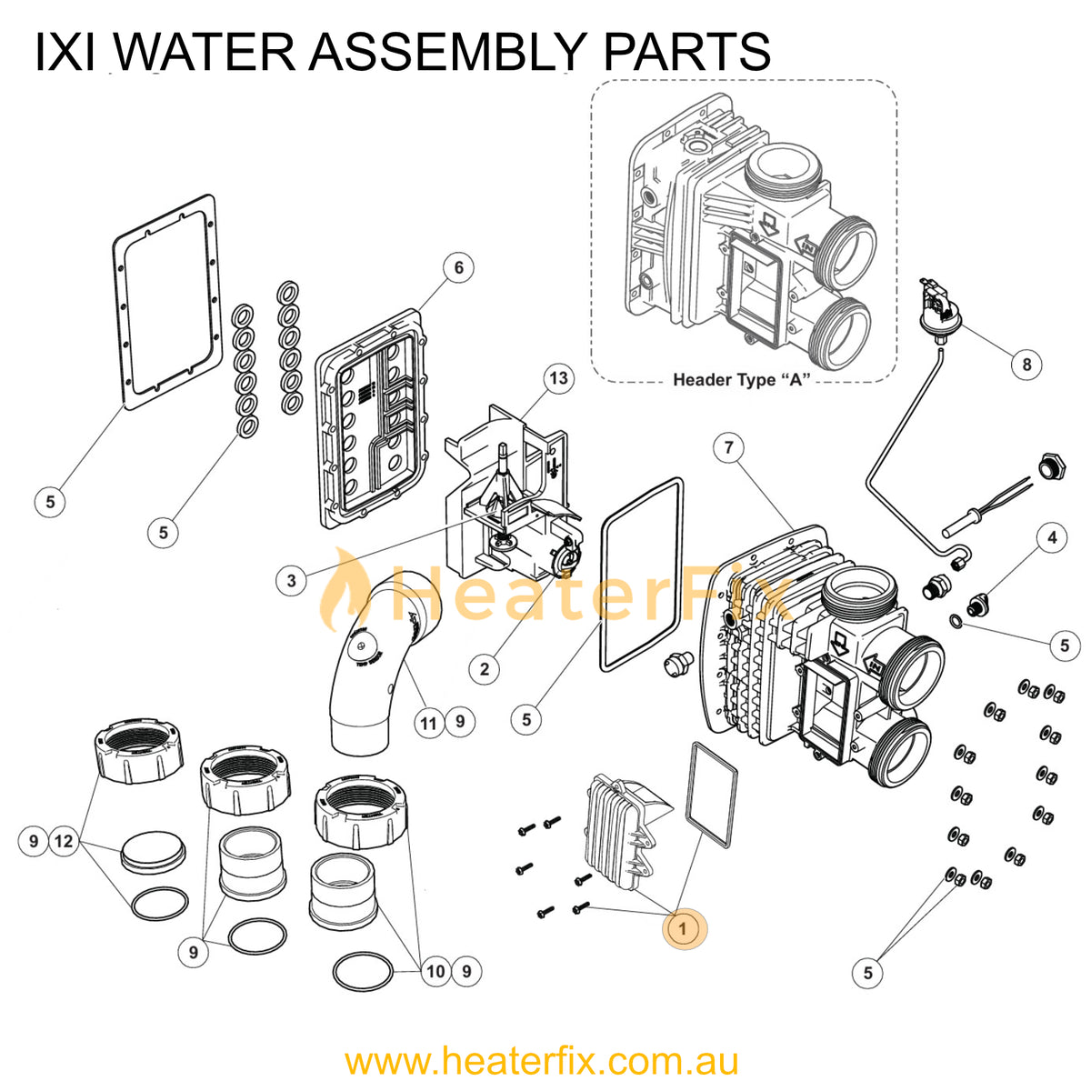 AstralPool IXI Gas Heater – Access Door Kit (Model 200 / 370) — HeaterFix