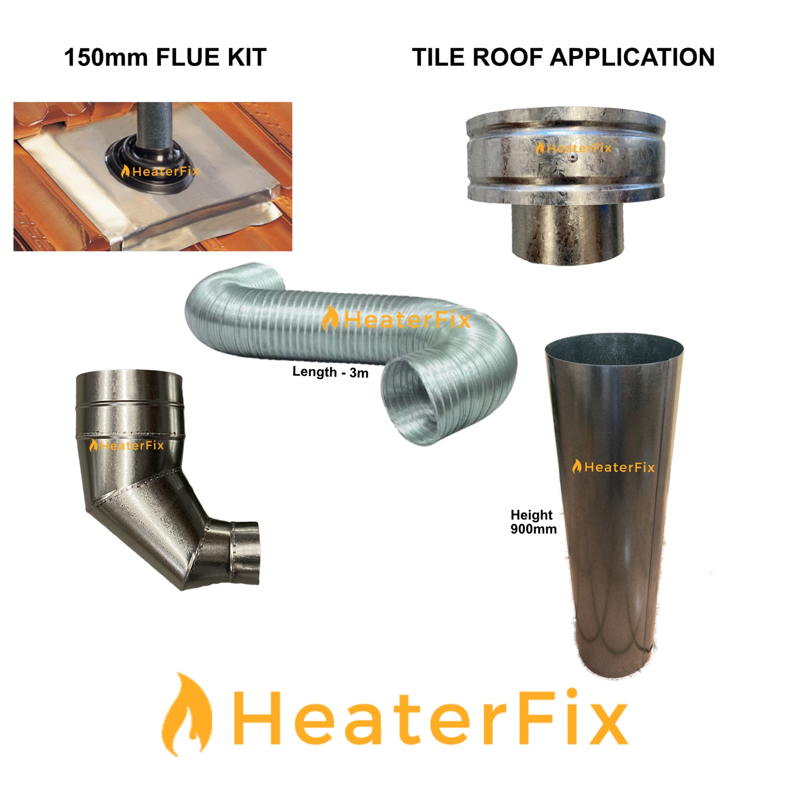 AstralPool IXI200 IXI370 Gas Heater Flue Kit — HeaterFix - Pool Heater ...