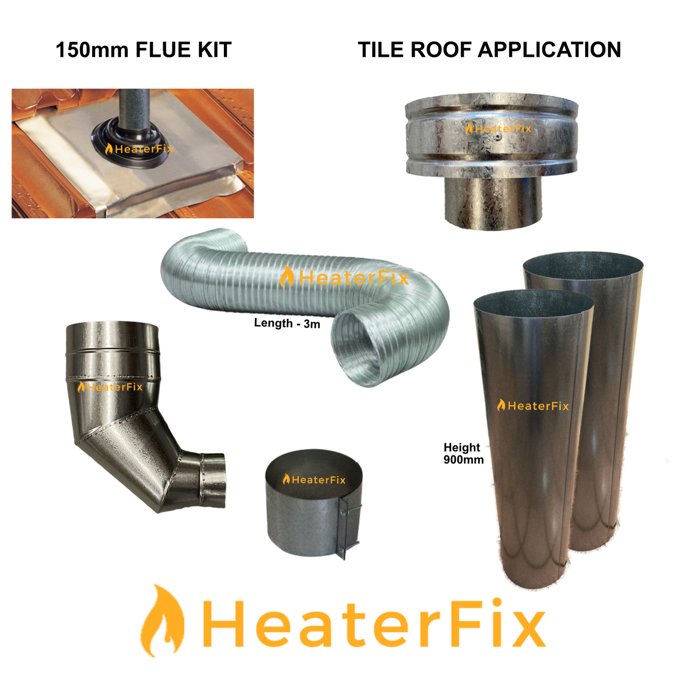AstralPool IXI200 IXI370 Gas Heater Flue Kit — HeaterFix - Pool Heater ...