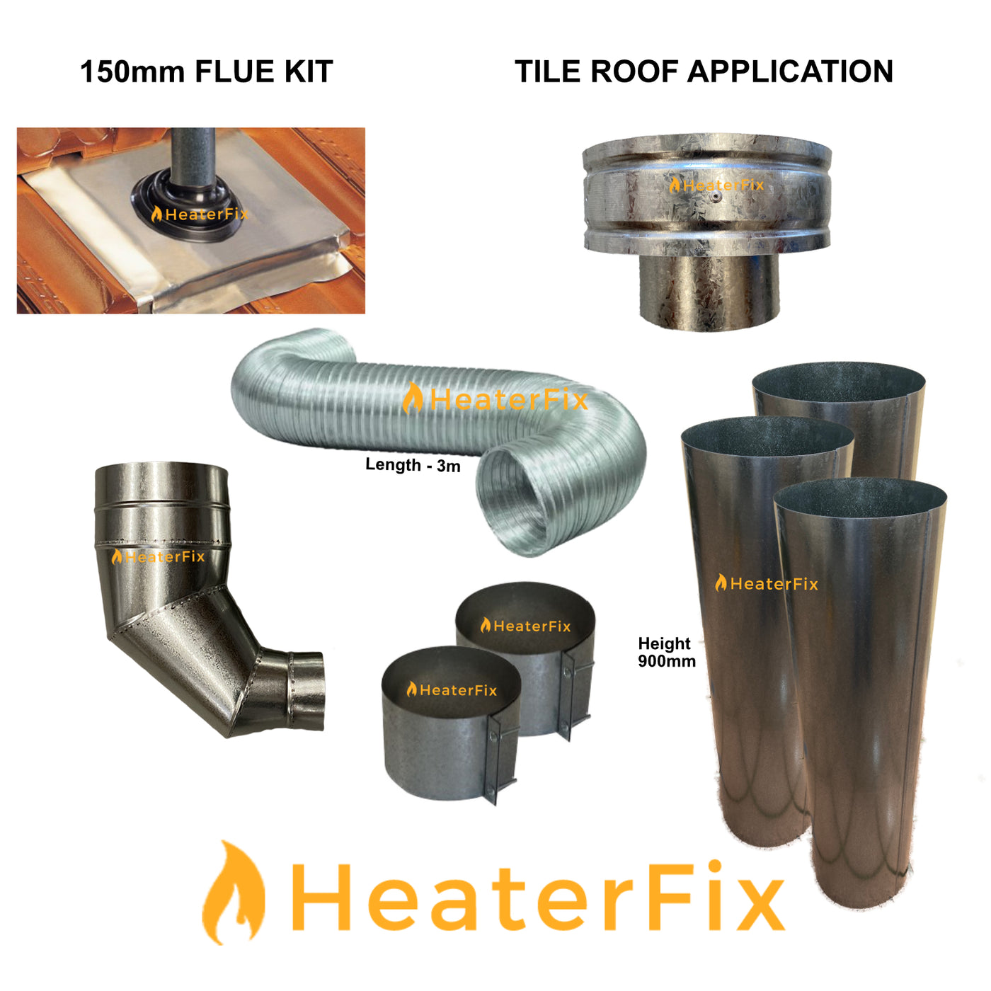 AstralPool IXI200 IXI370 Gas Heater Flue Kit — HeaterFix - Pool Heater ...